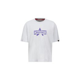 T-Shirt Alpha Industries "Alpha Industries Men - T-Shirts Logo Edge T" Gr. L, grau (pastel grau), Herren, Shell: 100% Cotton, Shirts