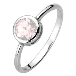 Fingerring Jobo Fingerringe Gr. 50, Silber 925 (Sterlingsilber), silberfarben (silber 925, rosa) Damen 925 Silber mit Rosenquarz