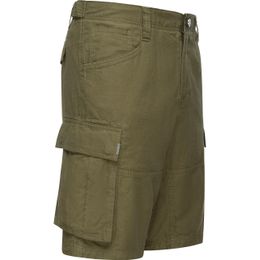 Shorts Ragwear "Merly Linen" Gr. 31, Normalgrößen, grün (olivgrün), Herren, Material: 65% Baumwolle, 35% Leinen, Hosen, Kurze Leinenhose in Cargo-Optik