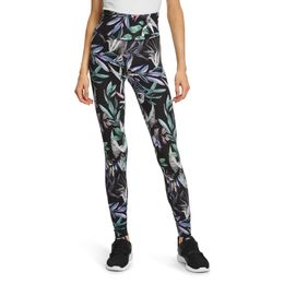 Leggings Betty Barclay "Betty Barclay Leggings mit hohem Bund", Damen, Gr. M, US-Größen, schwarz (schwarz, pink), Obermaterial: 92% Viskose (aus Bambus Zellstoff), 8% Elasthan., sportlich, figurbetont lang, Hosen, Design