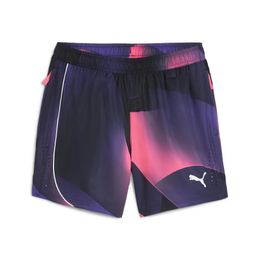 Shorts Puma "All-Pro Shorts mit Allover-Print Herren" Gr. L, Normalgrößen, schwarz (schwarz aop), Herren, Obermaterial: 100% Polyester; Taschenfutter: 13% Elasthan, 87% Polyester, unifarben, Hosen