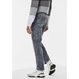 Regular-fit-Jeans Street One MEN Gr. 31, Länge 32, grau (light grey random wash) Herren Jeans 5-Pocket-Style