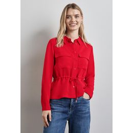 Langarmbluse Street One Gr. 36, rot (autumn red) Damen Blusen mit Knopfleiste