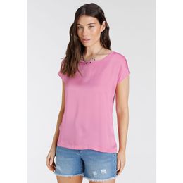 Shirtbluse Laura Scott Gr. 34, pink (hellpink) Damen Blusen aus Satin und Jersey