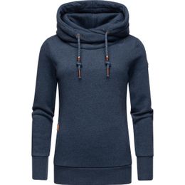 Hoodie Ragwear "Gripy Bold" Gr. S (36), blau (navy) Damen Sweatshirts kuscheliges Longsleeve Sweatshirt