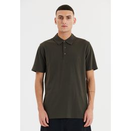 Langarm-Poloshirt SOS "Monviso" Gr. L, grün (olivgrün), Herren, 100% Baumwolle, unifarben, Shirts, in unwiderstehlich weicher Qualität