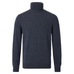 Rollkragenpullover Casamoda "Casamoda Rollkragenpullover uni", Herren, Gr. L, blau (dunkelblau), 80% Wolle (Lammwolle), 20% NY, Pullover