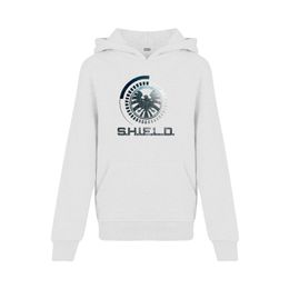 Kapuzenpullover F4NT4STIC "Marvel Avengers Shield Circuits" Gr. 110/116, weiß, Mädchen, Obermaterial: 65% Baumwolle, 35% Polyester, Pullover, Print