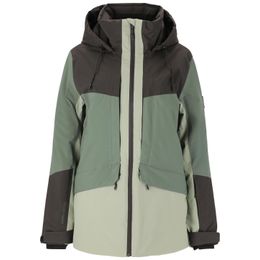 Skijacke WHISTLER "Kingmann Jr.", Herren, Gr. 128, grau (grau, grün), 100% Polyester, mehrfarbig, casual, ohne Ausschnitt, Langarm, Jacken, mit 10.000 mm Wassersäule