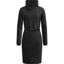 Sweatkleid Ragwear "Belita" Gr. S (36), Normalgrößen, grau (dunkelgrau) Damen Kleider Etuikleid warmes Cord-Kleid mit breitem Schlauchkragen