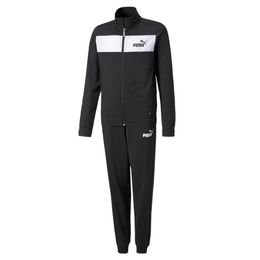 Jogginganzug Puma "Polyester Trainingsanzug Jungen" Gr. 104, schwarz, Kinder, Obermaterial: 100% Polyester; Taschenfutter: 100% Polyester, Sportanzüge