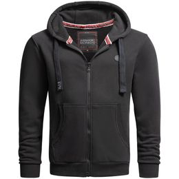 Sweatjacke Alessandro Salvarini "ASLomborio" Gr. L (52), schwarz Herren Sweatjacken warme Kapuzenjacke