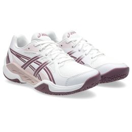 Hallenschuh asics "GEL-POWERBREAK GS" Gr. 32,5, weiß (white/dusty mauve) Schuhe für Hallensport