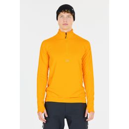 Strickpullover SOS "Timberline", Herren, Gr. M, gelb, 90% Polyester, 10% Elasthan, unifarben, kurz, hoch geschlossener Ausschnitt, Pullover, für viel Bewegungsfreiheit auf der Piste