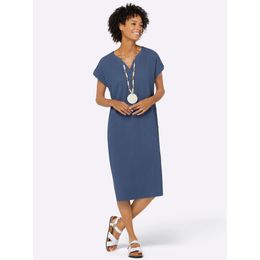 Sommerkleid Casual Looks "Kleid" Gr. 50, Normalgrößen, blau (jeansblau) Damen Kleider