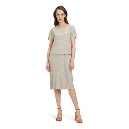 Sommerkleid Betty Barclay "Betty Barclay Stufenkleid mit Stufen" Gr. 36, Normalgrößen, grau (taupe) Damen Kleider Stoff