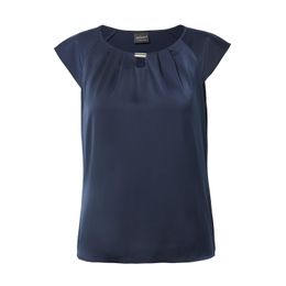 Shirttop HERMANN LANGE Collection "HERMANN Collection Satintop Sophie" Gr. 36, blau (marine) Damen Tops