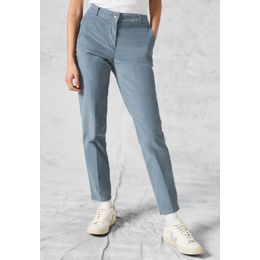 Cordhose Cecil, Damen, Gr. 27, Länge 28, blau (dove blau), Web, 98% Baumwolle, 2% Elasthan, unifarben, casual, gerade lang, Hosen, 4-Pocket Style