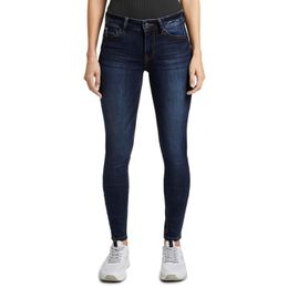 Skinny-fit-Jeans Tom Tailor Denim "JONA" Gr. 26, Länge 30, blau (dark stone wash denim) Damen Jeans