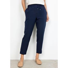 Sweathose soyaconcept "Jogginghose", Damen, Gr. M, N-Gr, blau (6910 navy), Sweatware, Obermaterial: 95% Polyester, 5% Elasthan, Basic, normal 7/8-Länge, Hosen, schick und gemütlich