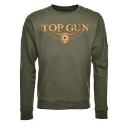 Sweater Top Gun "TG20213005" Gr. 52 (L), grün (olive) Herren Sweatshirts