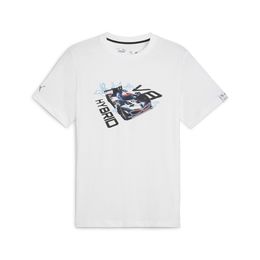 T-Shirt Puma "BMW M Motorsport T-Shirt mit Autografik Herren" Gr. L, weiß, Herren, Obermaterial: 100% Baumwolle; Rippe: 30% Polyester, 70% Baumwolle, clean, Shirts