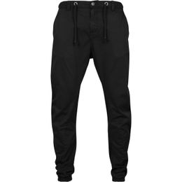 Jogginghose Urban Classics "Urban Classics Herren Stretch Jogging Pants" Gr. L, US-Größen, schwarz Herren Hosen