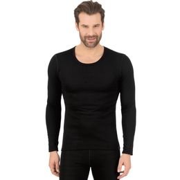 Longsleeve TRIGEMA "TRIGEMA Langarm Funktionsshirt" Gr. L, schwarz Herren Shirts