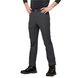 Outdoorhose Jack Wolfskin "HOLDSTEIG PANTS M" Gr. 52, N-Gr, schwarz Herren Hosen hoch atmungsaktive, robuste und elastische Softshellhose