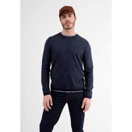 Strickpullover Lerros "Lerros Gestreifter Strick-Longsleeve", Herren, Gr. S, blau (classic navy), 100% Baumwolle, Pullover