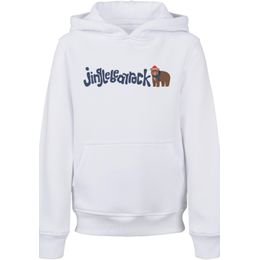 Kapuzenpullover F4NT4STIC "Christmas Jingle Bear Rock" Gr. 110/116, weiß, Mädchen, Obermaterial: 65% Baumwolle, 35% Polyester, Pullover Hoodie, Premium Qualität, Rock-Musik, Band