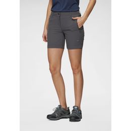 Trekkingshorts Polarino, Damen, Gr. 42, N-Gr, anthrazit (trekkingshorts aus best&auml;ndigem material), Obermaterial: 94% Polyamid, 6% Elasthan, schmal, Hosen, aus elastischem Funktionsmaterial