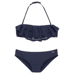 Bandeau-Bikini Buffalo Gr. 170/176, N-Gr, blau (marine) Kinder Bikini-Sets mit modischem Volant