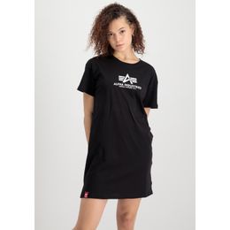 Shirtkleid Alpha Industries "Alpha Industries Women - T-Shirts Basic T Long Wmn" Gr. M, Normalgrößen, schwarz Damen Kleider