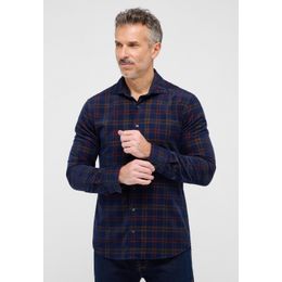 Langarmhemd Eterna "SLIM FIT" Gr. 38, Normalgrößen, blau (dunkelblau) Herren Hemden