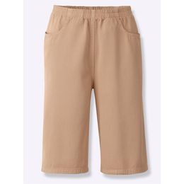 Bermudas Classic Basics Gr. 54, Normalgrößen, beige, Damen, 100% Baumwolle, unifarben, Hosen