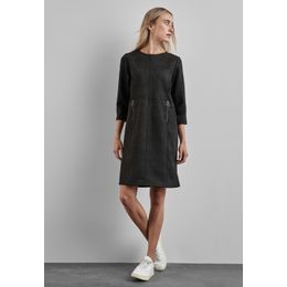 Shirtkleid Street One Gr. 34, EURO-Größen, schwarz Damen Kleider mit Rundhalsausschnitt