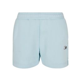 Sweatshorts STARTER Black Label "Starter Black Label Damen Ladies Starter Essential Sweat Shorts" Gr. L, US-Größen, blau (icewaterblau), Damen, 65% Baumwolle, 35% Polyester, unifarben, Hosen