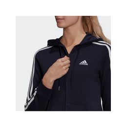 Kapuzensweatjacke adidas Performance "Große Größen" Gr. L, blau Damen Sweatjacken mit Kängurutaschen