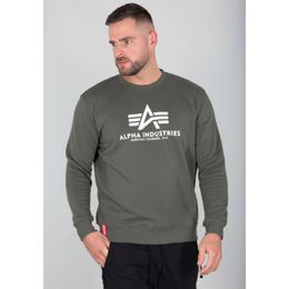 Sweatshirt Alpha Industries "Basic Sweater" Gr. XXL, grün (dark olive) Herren Sweatshirts