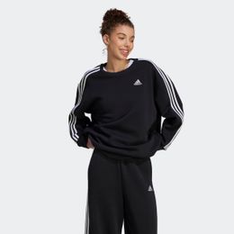 Sweatshirt adidas Sportswear "ESSENTIALS 3-STREIFEN OVERSIZED" Gr. L/XL, schwarz-weiß (black, white) Damen Sweatshirts