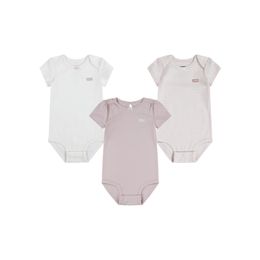 Neugeborenen-Geschenkset LEVI'S KIDS "LVG 3PK BOW BODYSUIT SET" Gr. 1 (56), orange (peach skin) Baby KOB Set-Artikel for Baby-Girls