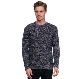 Strickpullover Rusty Neal, Herren, Gr. L, bunt (mehrfarbig), 75% Polyacryl, 25% Baumwolle, unifarben, casual, normal, Rundhals, Pullover, mit elegantem Rundhalsausschnitt