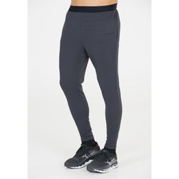 Sporthose Endurance "Baremo" Gr. L, US-Größen, grau (dunkelgrau), Herren, 100% Polyester, unifarben, Hosen, im gerippten Design