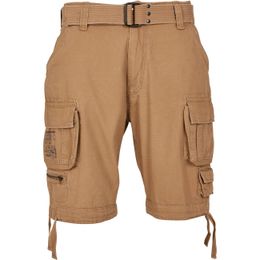 Cargoshorts Brandit "Brandit Herren Savage Vintage Cargo Shorts" Gr. 4XL, US-Größen, beige, Herren, 100% Baumwolle, Hosen