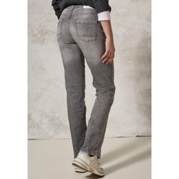 Slim-fit-Jeans Cecil Gr. 34, Länge 34, grau (mid grey wash) Damen Jeans High Waist