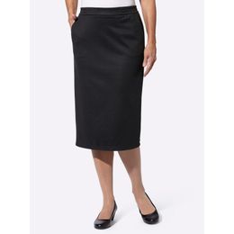 Schlupfrock Classic Basics Gr. 54, schwarz, Damen, 83% Polyester, 15% Viskose, 2% Elasthan, unifarben, Röcke