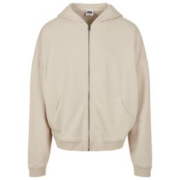 Sweatjacke Urban Classics "Urban Classics Herren 90's Zip Hoody" Gr. 5XL, beige (softseagrass) Herren Sweatjacken