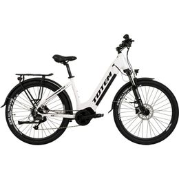 E-Bike Totem "DLT-40" E-Bikes Gr. 45cm, 29 Zoll (73,66cm), weiß Pedelec, Elektrofahrrad für Herren