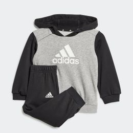 Trainingsanzug adidas Sportswear "I CB FT JOG" Gr. 80, schwarz (black, medium grey heather) Kinder Sportanzüge